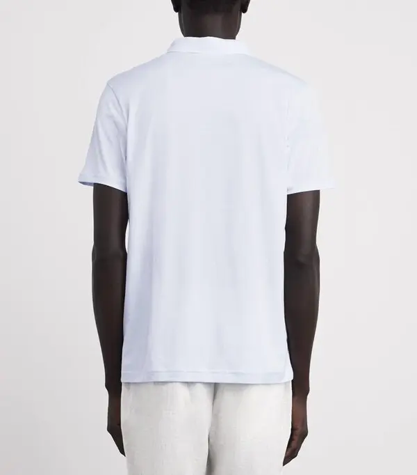Sunspel Supima Cotton Polo Shirt - Blue