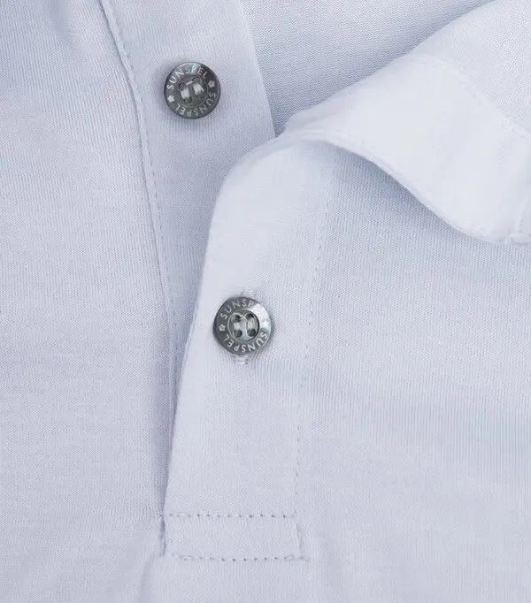 Sunspel Supima Cotton Polo Shirt - Blue