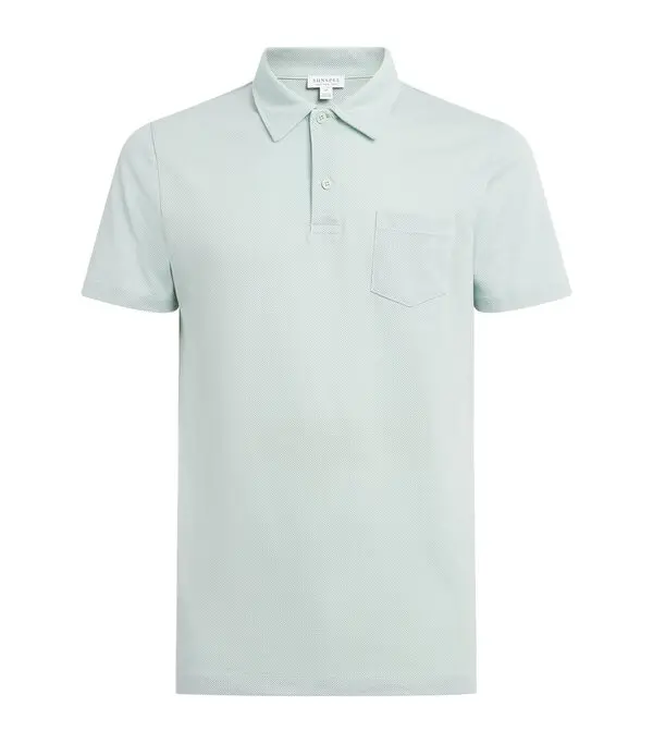 Sunspel Supima Cotton Riviera Polo Shirt - Green