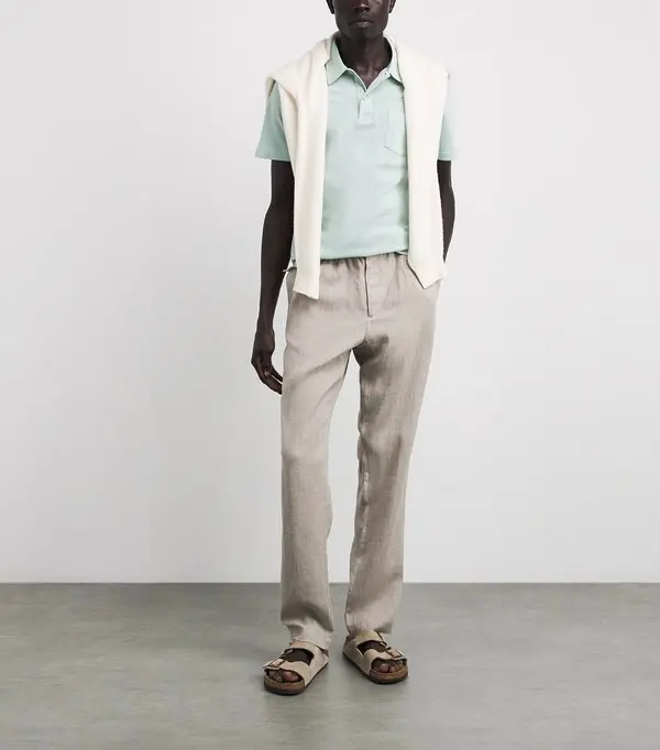 Sunspel Supima Cotton Riviera Polo Shirt - Green