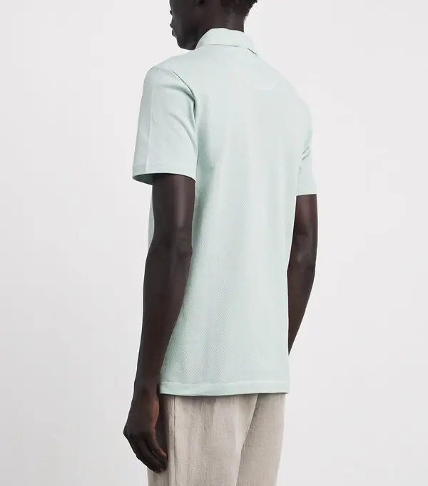 Sunspel Supima Cotton Riviera Polo Shirt - Green