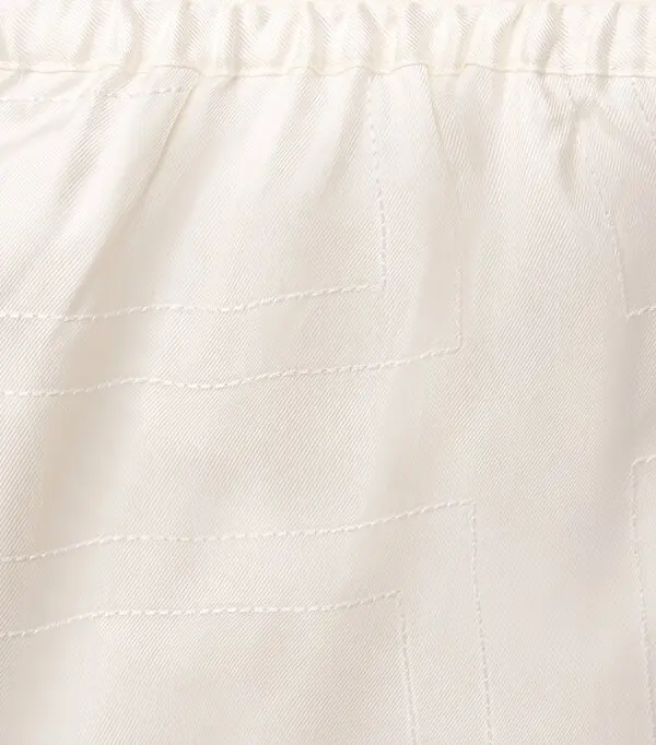 TOTEME Silk Monogram Trousers - Ivory