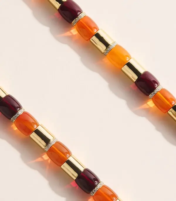 Eddie Borgo Gold-plated Amber, Carnelian And Pavé Crystal Necklace