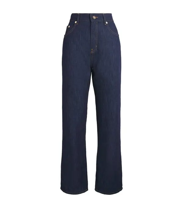 Gabriela Hearst Elara High-rise Bootcut Jeans - Navy