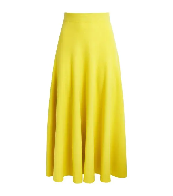 Gabriela Hearst Wool Cairan Maxi Skirt - Yellow