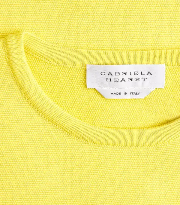 Gabriela Hearst Wool Axis Short-sleeve Sweater