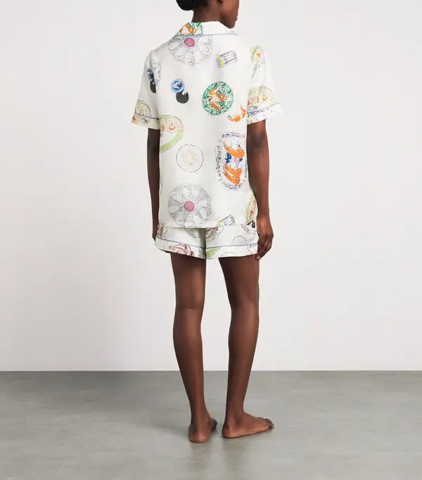 Olivia Von Halle Silk Seafood Ingo Pyjama Set