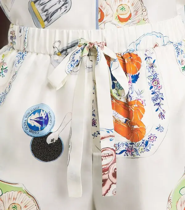 Olivia Von Halle Silk Seafood Ingo Pyjama Set