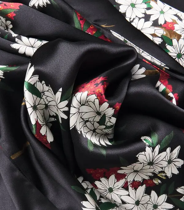 Olivia Von Halle Silk Floral Queenie Night Robe