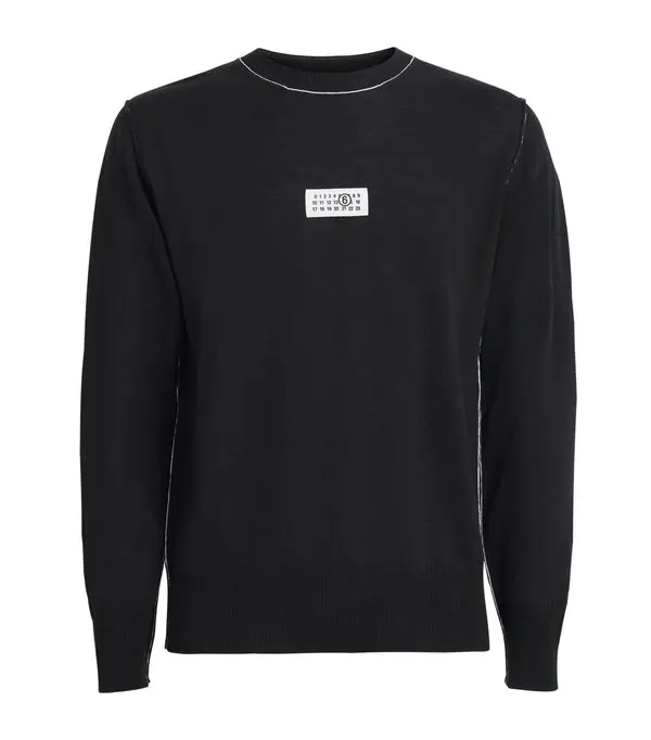 MAISON MARGIELA Virgin Wool-blend Numeric Tab Sweater