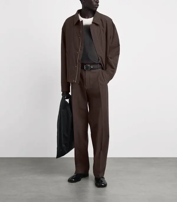 MAISON MARGIELA Virgin Wool-cotton Pleated Trousers