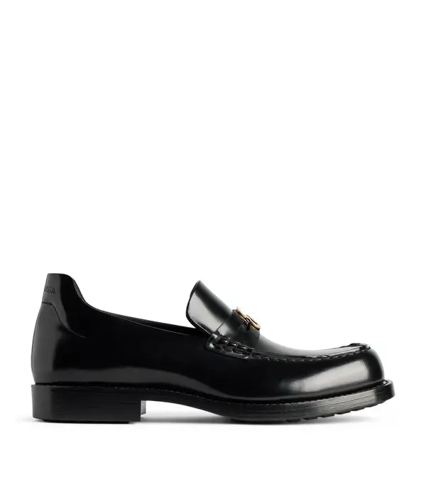 Balenciaga Leather Comfy Loafers - Black