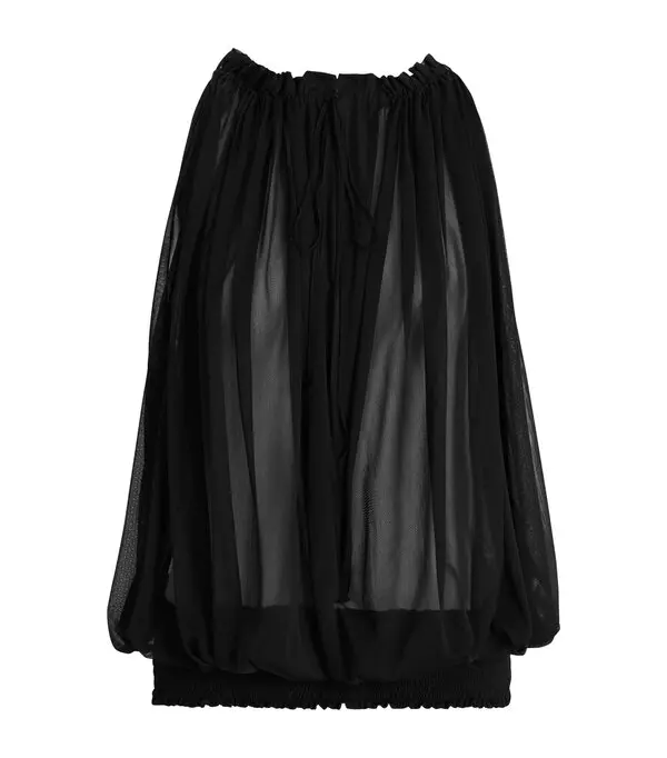 Balmain Muslin Sleeveless Top - Black