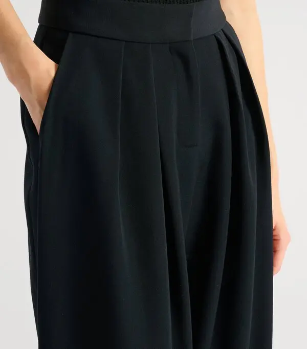 Balmain Virgin Wool Wide-leg Trousers