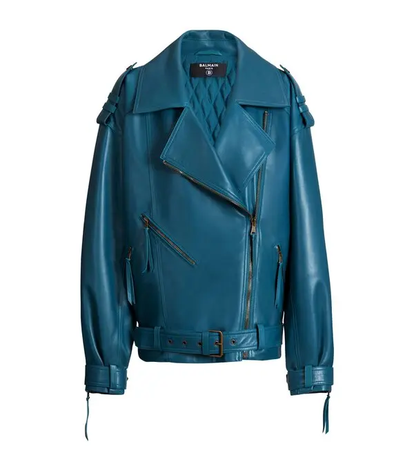 Balmain Lambskin Biker Jacket
