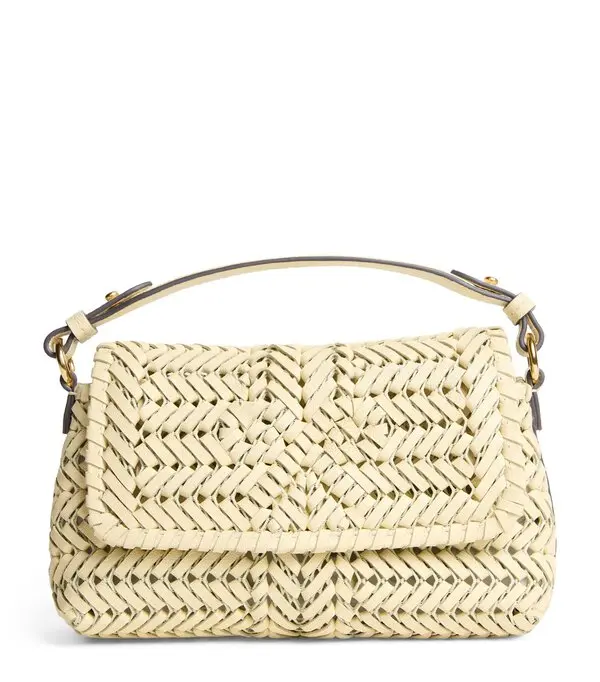 ANYA HINDMARCH Woven Leather Neeson Cross-body Bag - Yellow