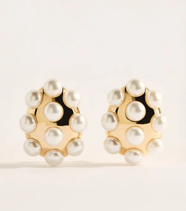 Carolina Herrera Faux Pearl Stud Earrings