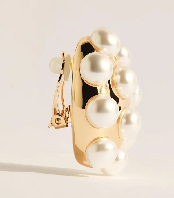 Carolina Herrera Faux Pearl Stud Earrings