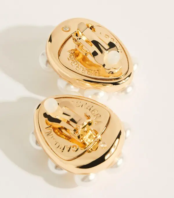 Carolina Herrera Faux Pearl Stud Earrings