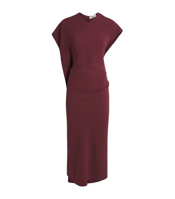 Victoria Beckham Asymmetric Midi Dress - Red