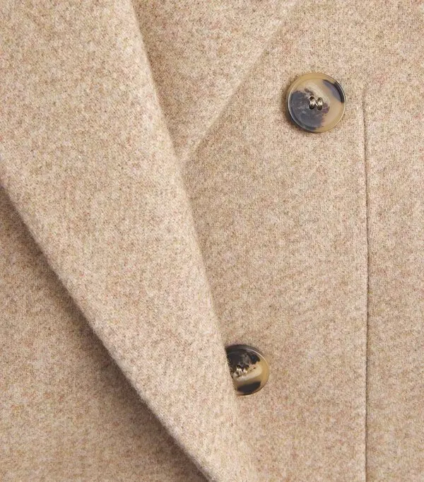 Victoria Beckham Wool-blend Double-breasted Jacket - Beige