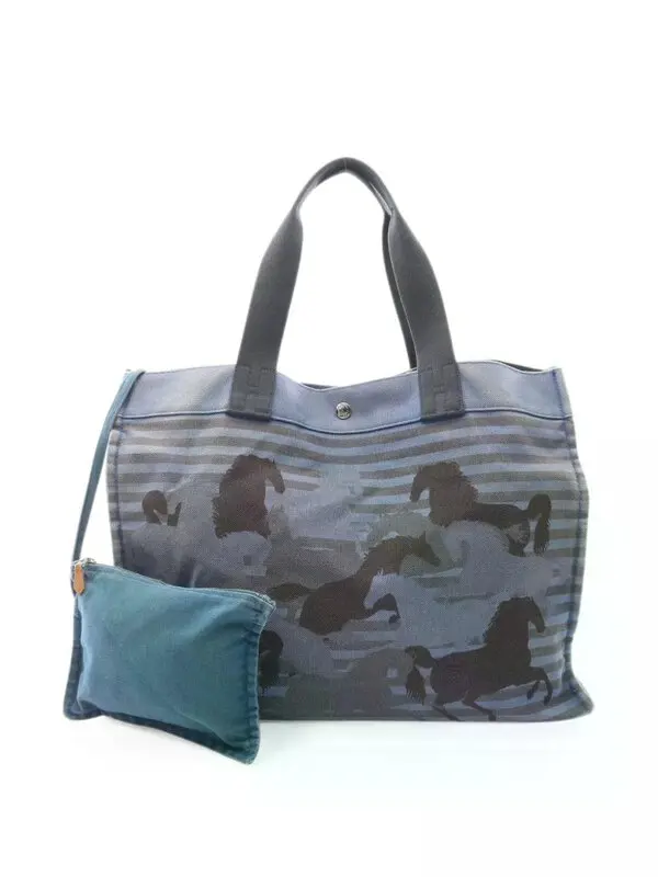 Hermès Chevaughan Horse-print Tote Bag
