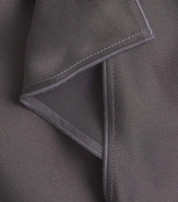 Victoria Beckham Draped Satin Midi Dress - Brown