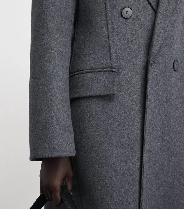 Victoria Beckham Wool-cashmere Double-faced Overcoat - Grey
