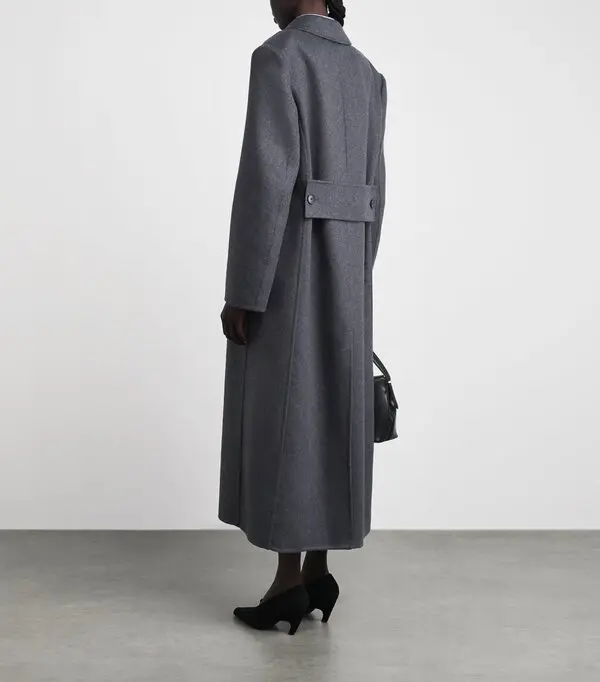 Victoria Beckham Wool-cashmere Double-faced Overcoat - Grey