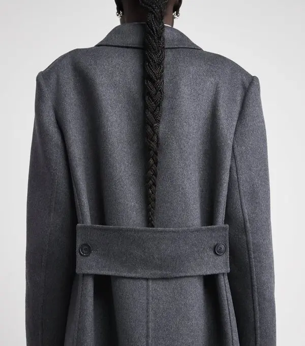 Victoria Beckham Wool-cashmere Double-faced Overcoat - Grey