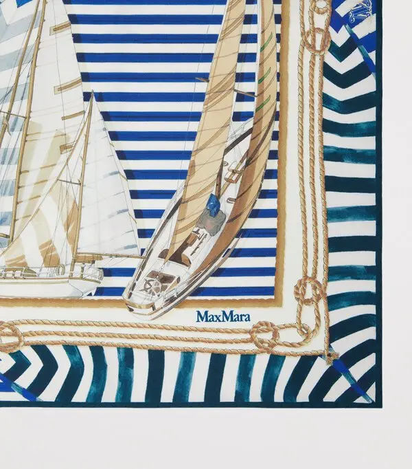 Max Mara Silk Printed Scarf