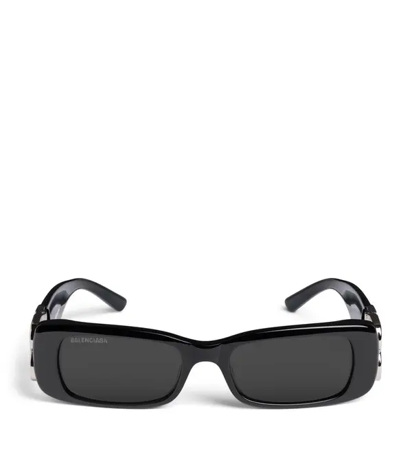Balenciaga Dynasty Rectangle Sunglasses - Black