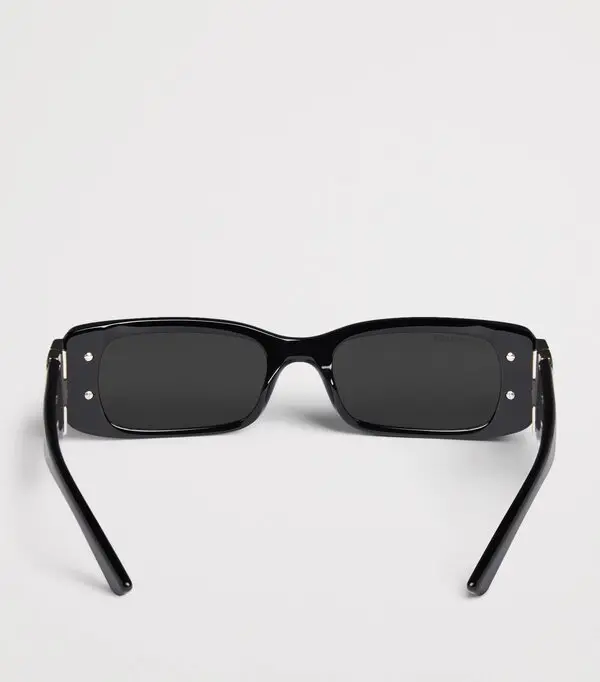 Balenciaga Dynasty Rectangle Sunglasses - Black