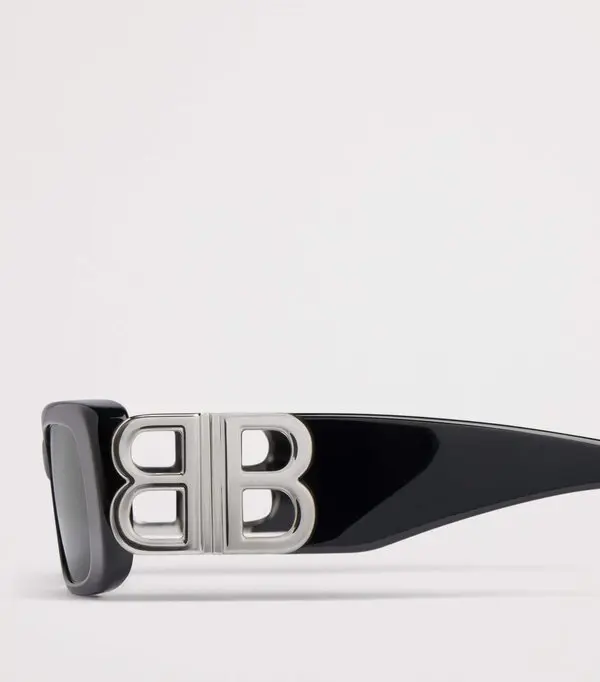 Balenciaga Dynasty Rectangle Sunglasses - Black