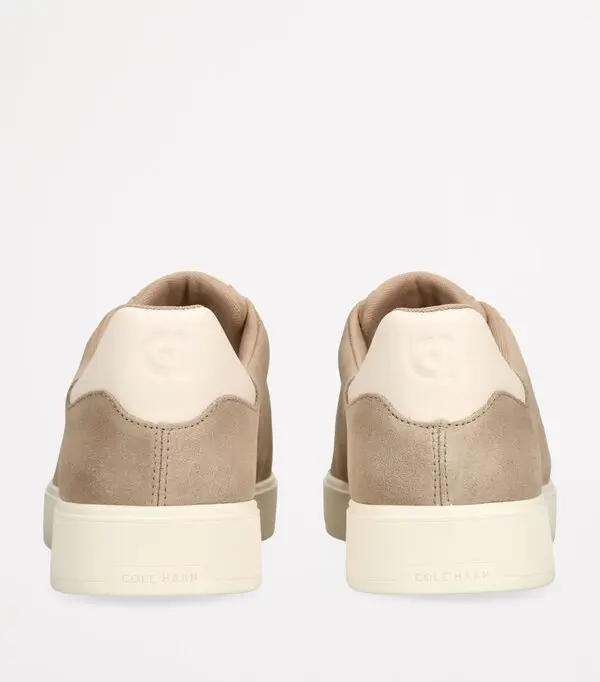 Cole Haan Suede Grandprø Luxe Slip-on Sneakers - Beige