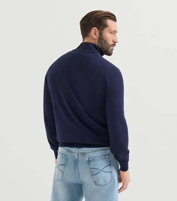 Brunello Cucinelli Cashmere Zip-up Cardigan - Blue