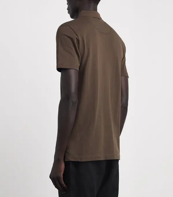 Sunspel Supima Cotton Riviera Polo Shirt - Brown
