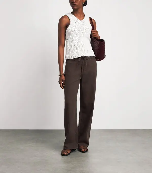 Rag & Bone Phoebe Wide-leg Jeans With Drawstring - Brown