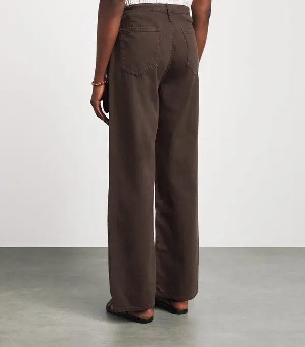 Rag & Bone Phoebe Wide-leg Jeans With Drawstring - Brown