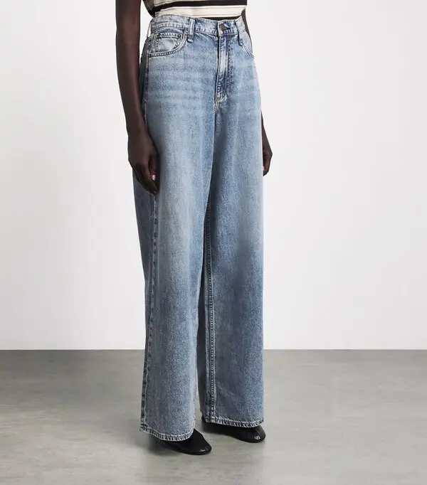 Rag & Bone Featherweight Sofie High-rise Wide-leg Jeans - Blue