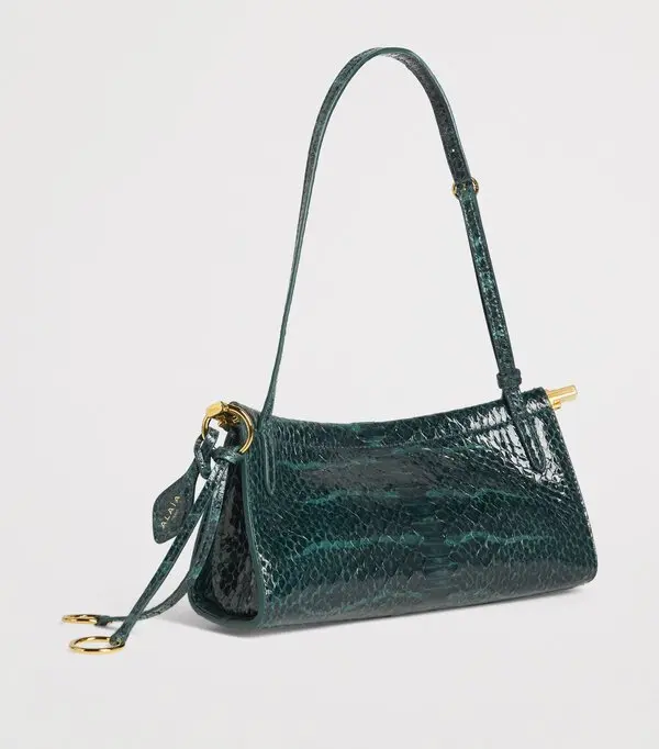 Alaïa Small Snakeskin Shoulder Bag - Red