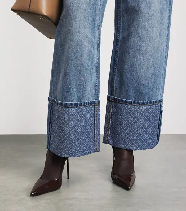 Tory Burch High-rise Straight Leg Jeans With Logo Detail