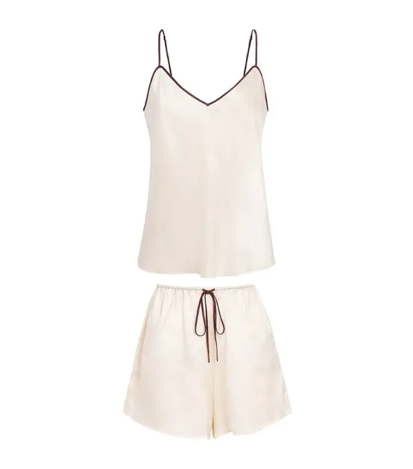 Olivia Von Halle Silk Elle Pyjama Set - Nude