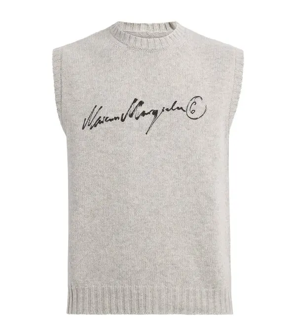 MAISON MARGIELA Wool-blend Logo Sweater Vest