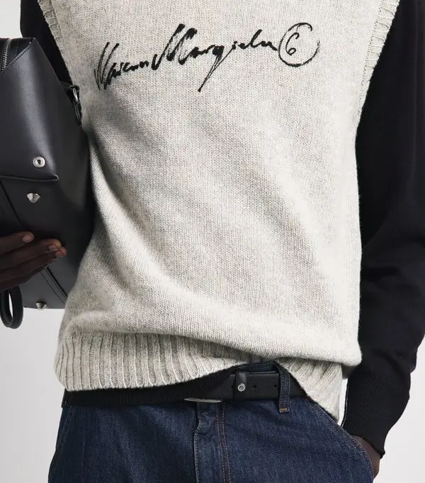MAISON MARGIELA Wool-blend Logo Sweater Vest