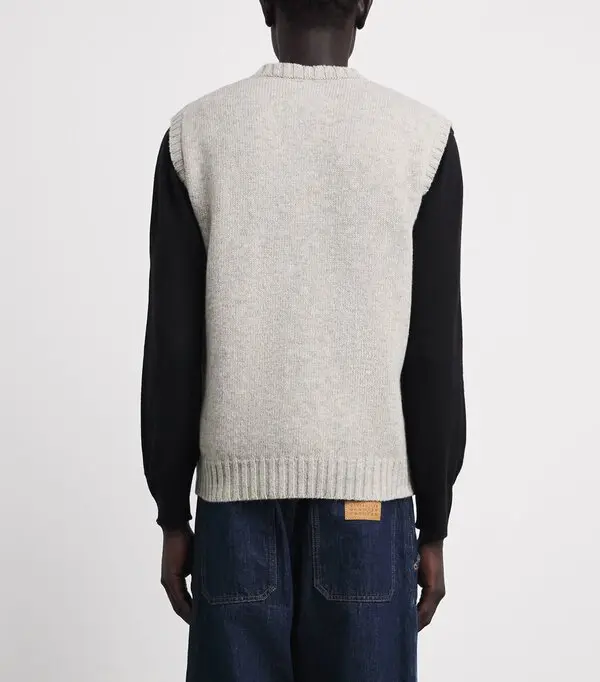 MAISON MARGIELA Wool-blend Logo Sweater Vest