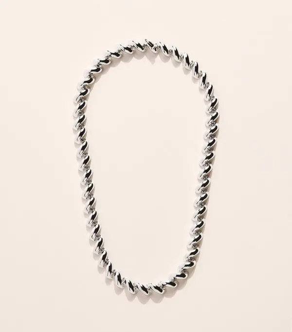 Eddie Borgo Plated Twisted Link Necklace - Silver