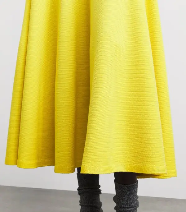 Gabriela Hearst Wool Cairan Maxi Skirt - Yellow