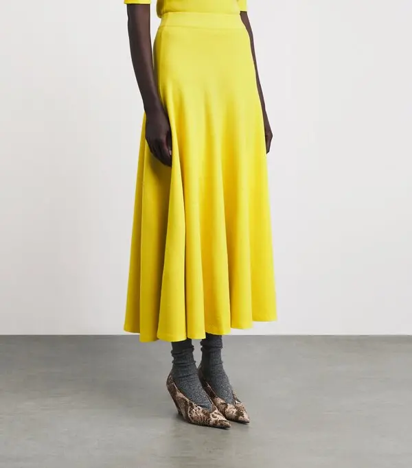 Gabriela Hearst Wool Cairan Maxi Skirt - Yellow