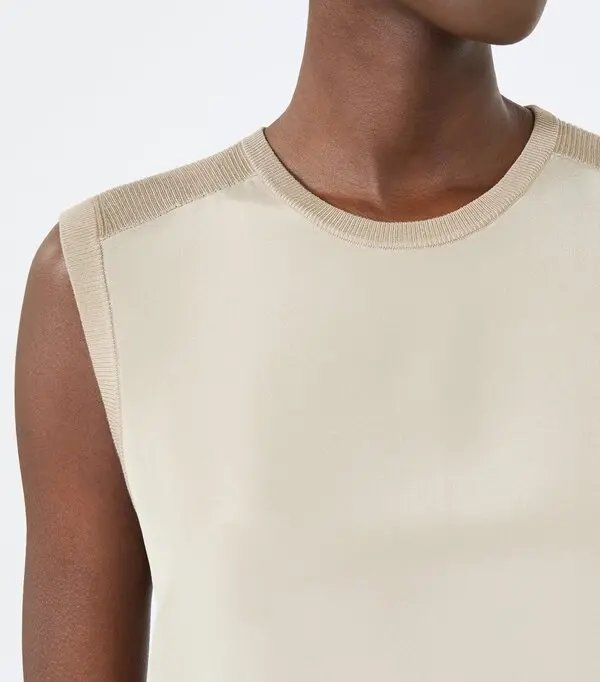 Max Mara Silk-cashmere Ribbed Tank Top - Grey